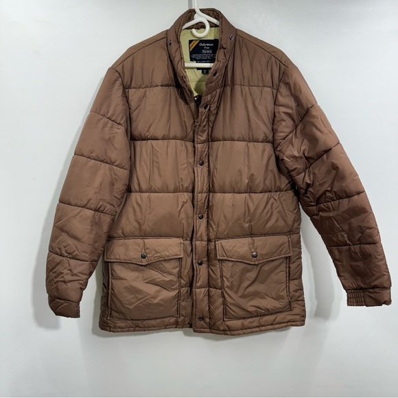Sears | Jackets & Coats | Sears Vintage Parka Puffer Jacket Tan Quilted ...